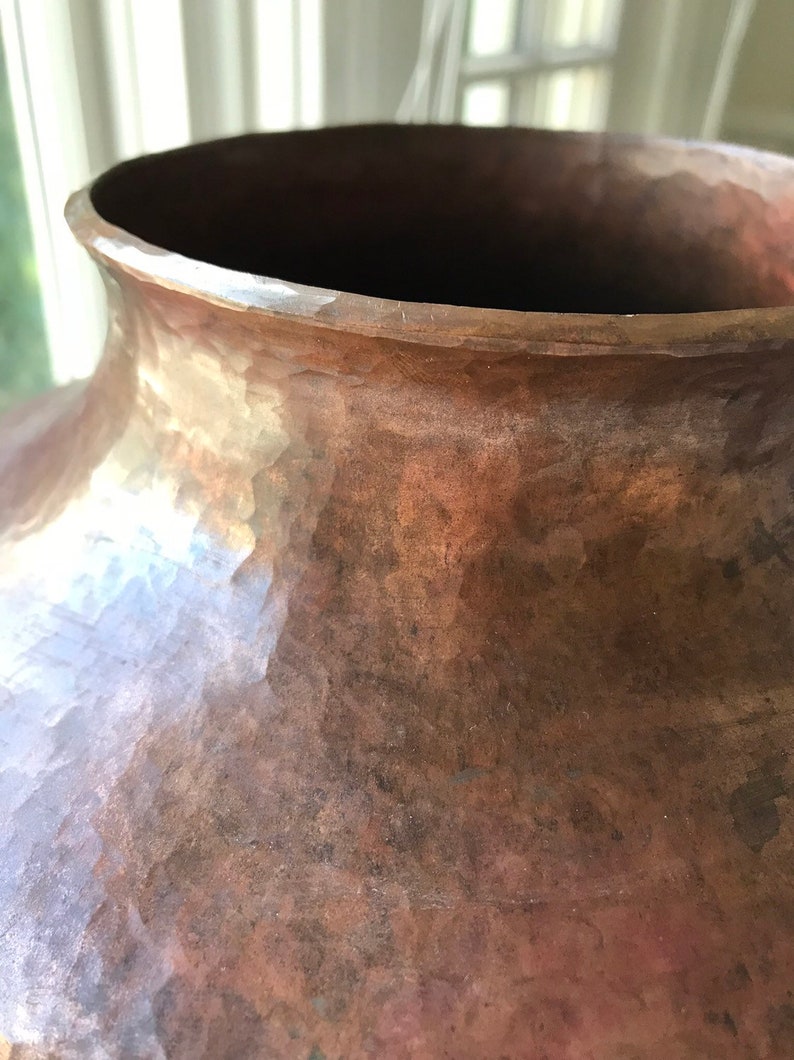 Vintage Mexican Copper Vase Guanajuato Mexico Artisan Folk | Etsy