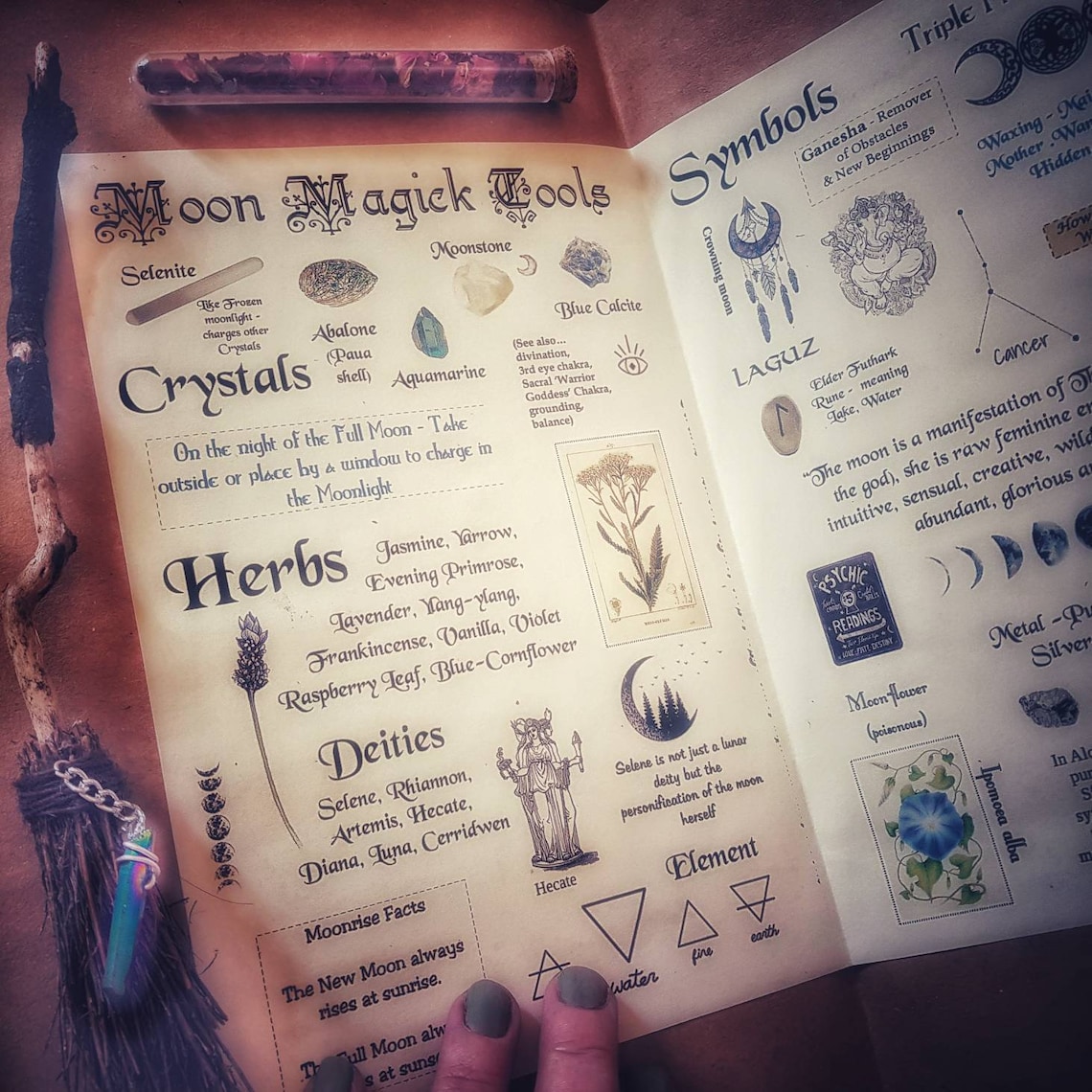 MOON MAGICK Book of Shadows A Course in Witchcraft - Etsy