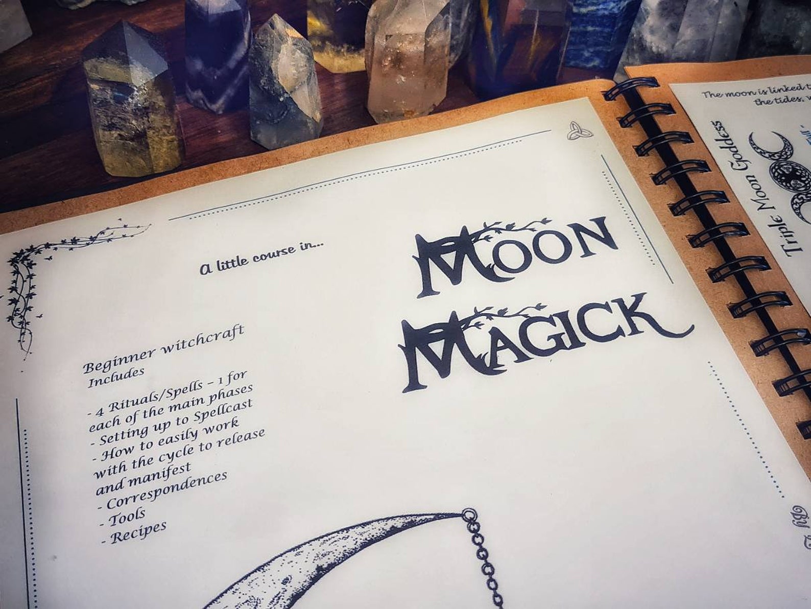 MOON MAGICK Book of Shadows - A Course in Witchcraft - Grimoire Journal ...