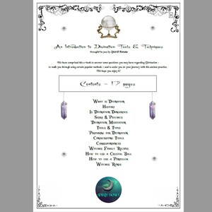 DIVINATION Tools & Techniques - a 17 Page Introduction or Overview E ...