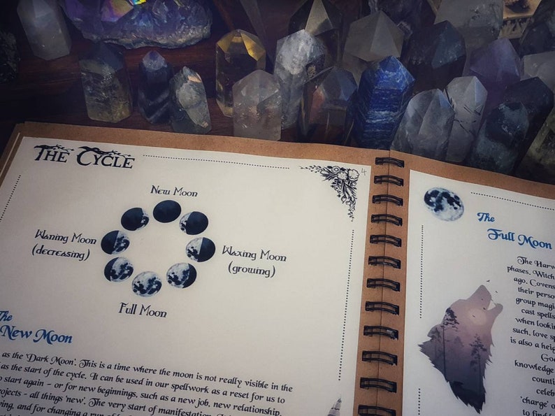 MOON MAGICK Book of Shadows - A Course in Witchcraft - Grimoire Journal ...