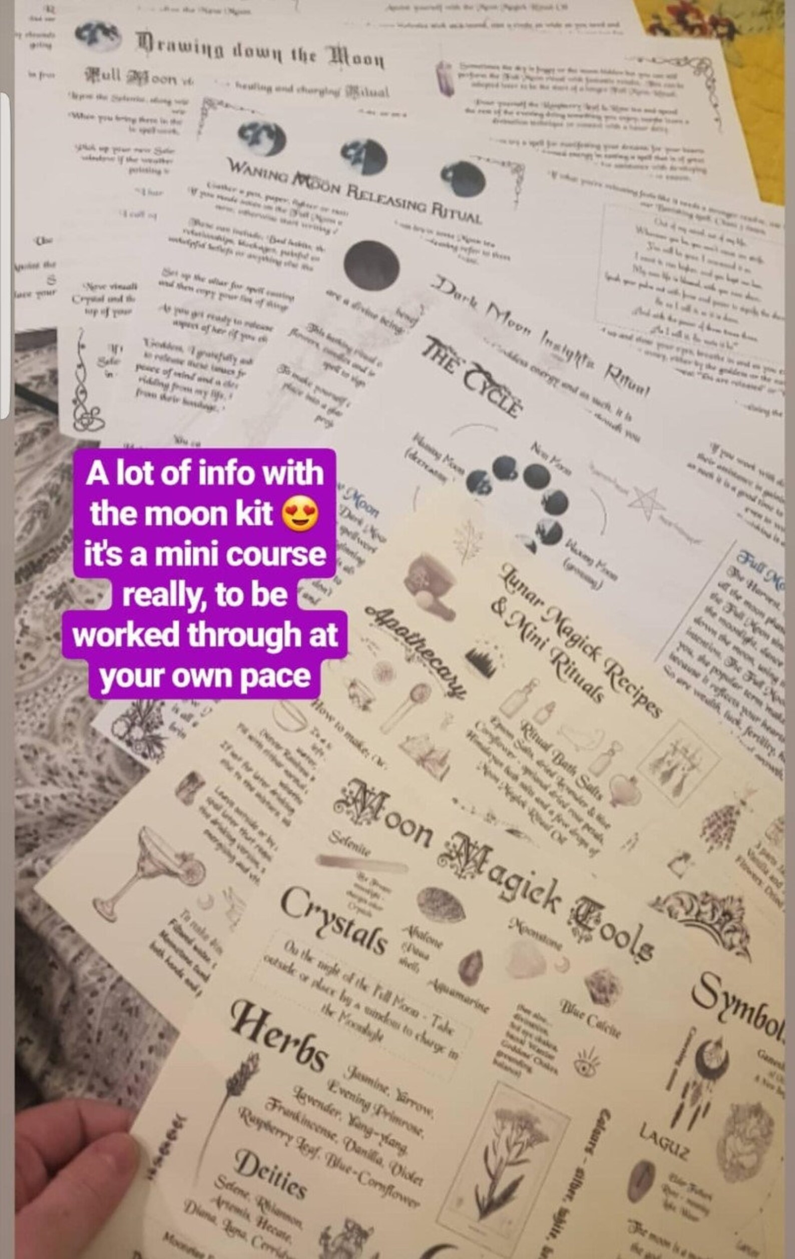 MOON MAGICK Book of Shadows A Course in Witchcraft | Etsy