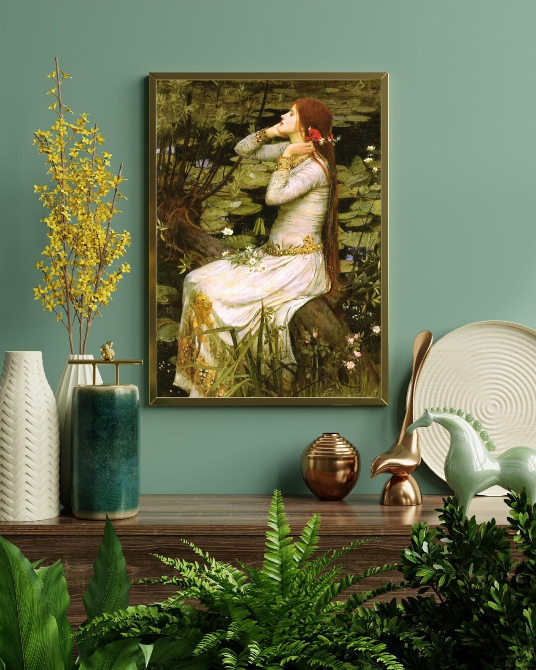 OPHELIA - Digital Download Instant Printable Witch Art - Oil Painting ...