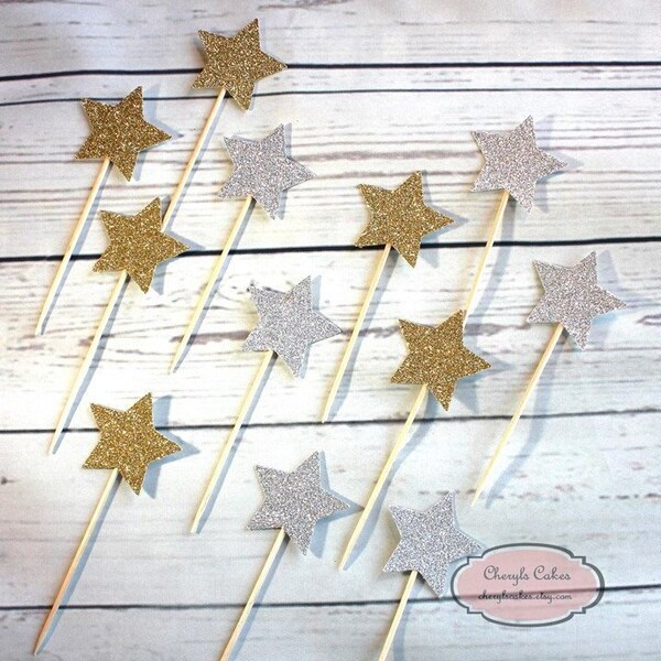 Star Cupcake Toppers - Etsy