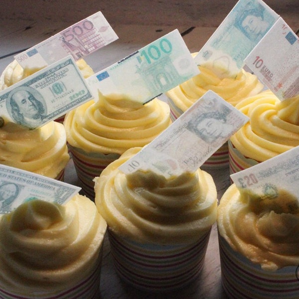 Money Cupcake Topper - Etsy