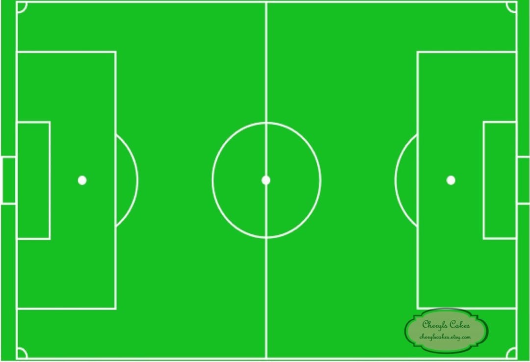 Large Rectangular Football (soccer) Pitch Cake Topper, Edible - Etsy