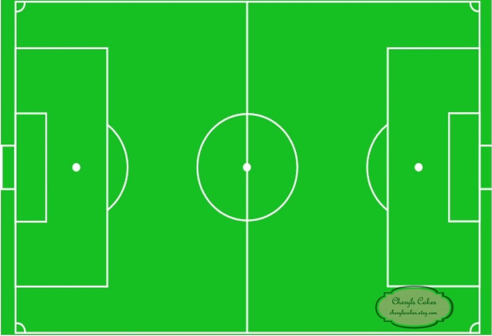 Large Rectangular Football (soccer) Pitch Cake Topper, Edible - Etsy