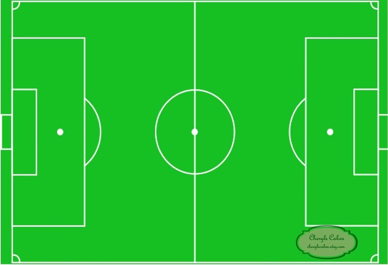 Large Rectangular Football (soccer) Pitch Cake Topper, Edible - Etsy