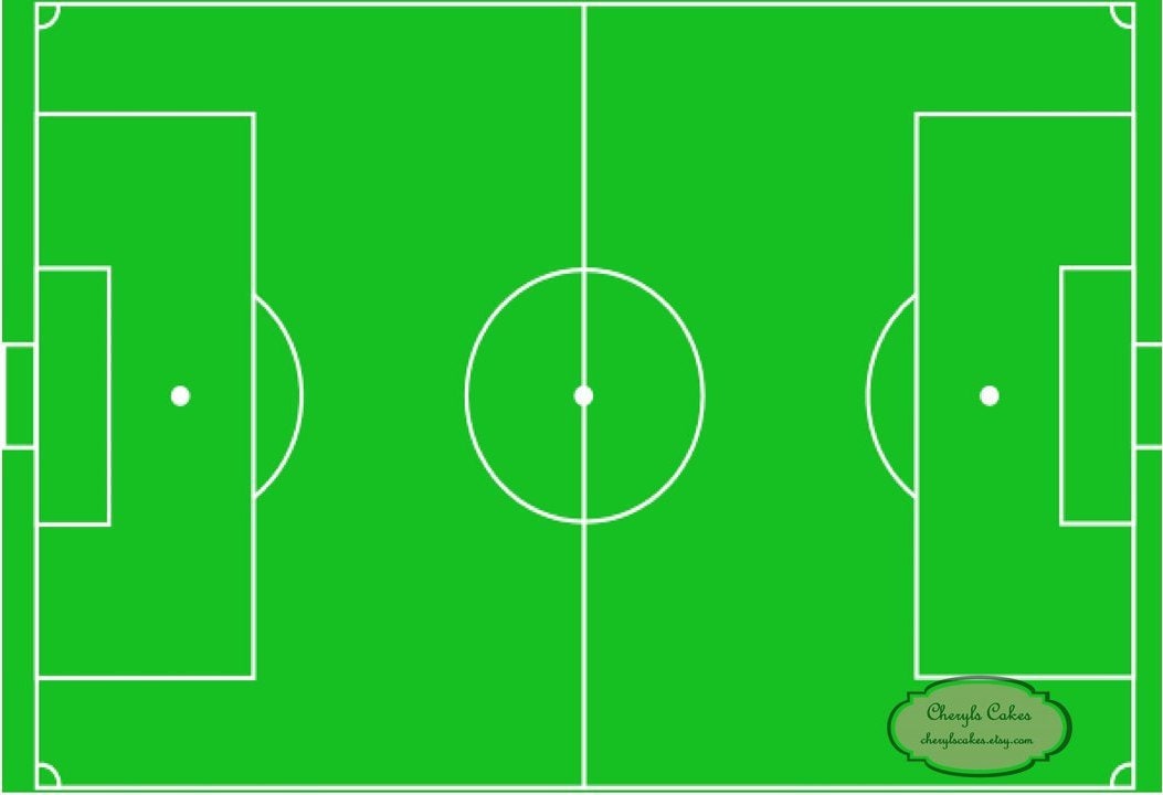 Large Rectangular Football (soccer) Pitch Cake Topper, Edible - Etsy