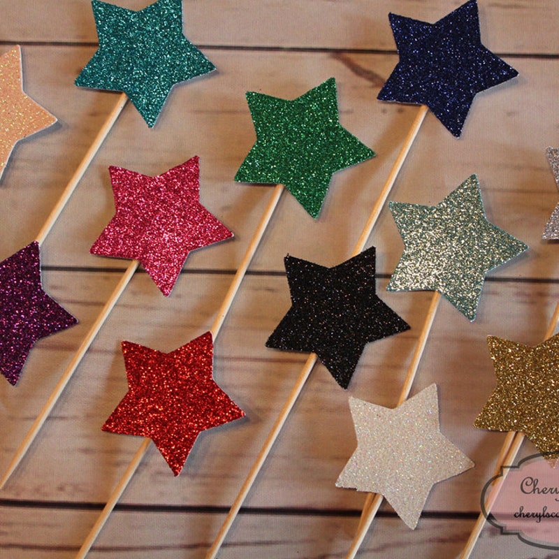 Star Cupcake Toppers - Etsy