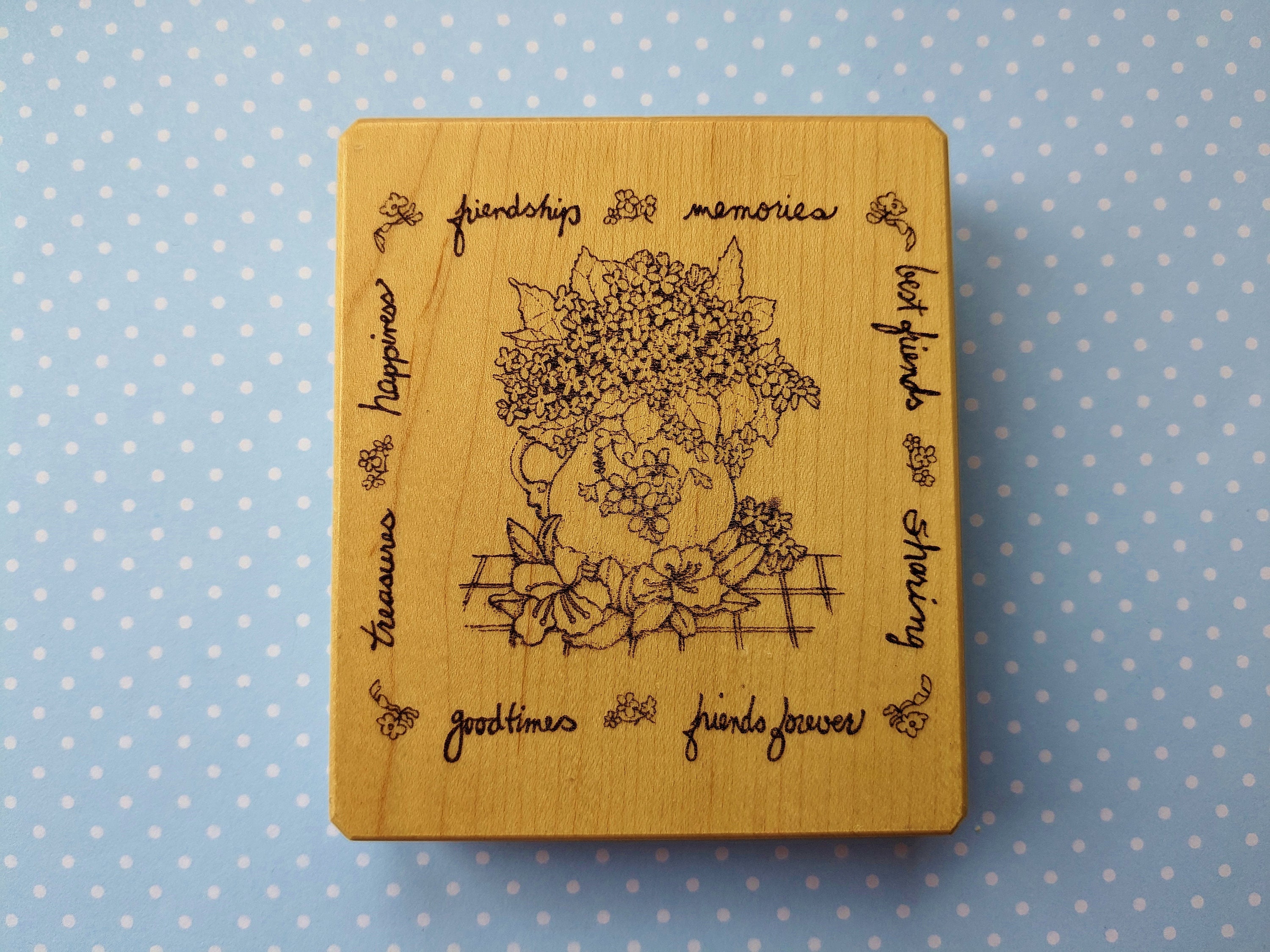 Large Rubber Stamp Friendship Bouquet, Inkadinkado, Jacki Frerichs ...