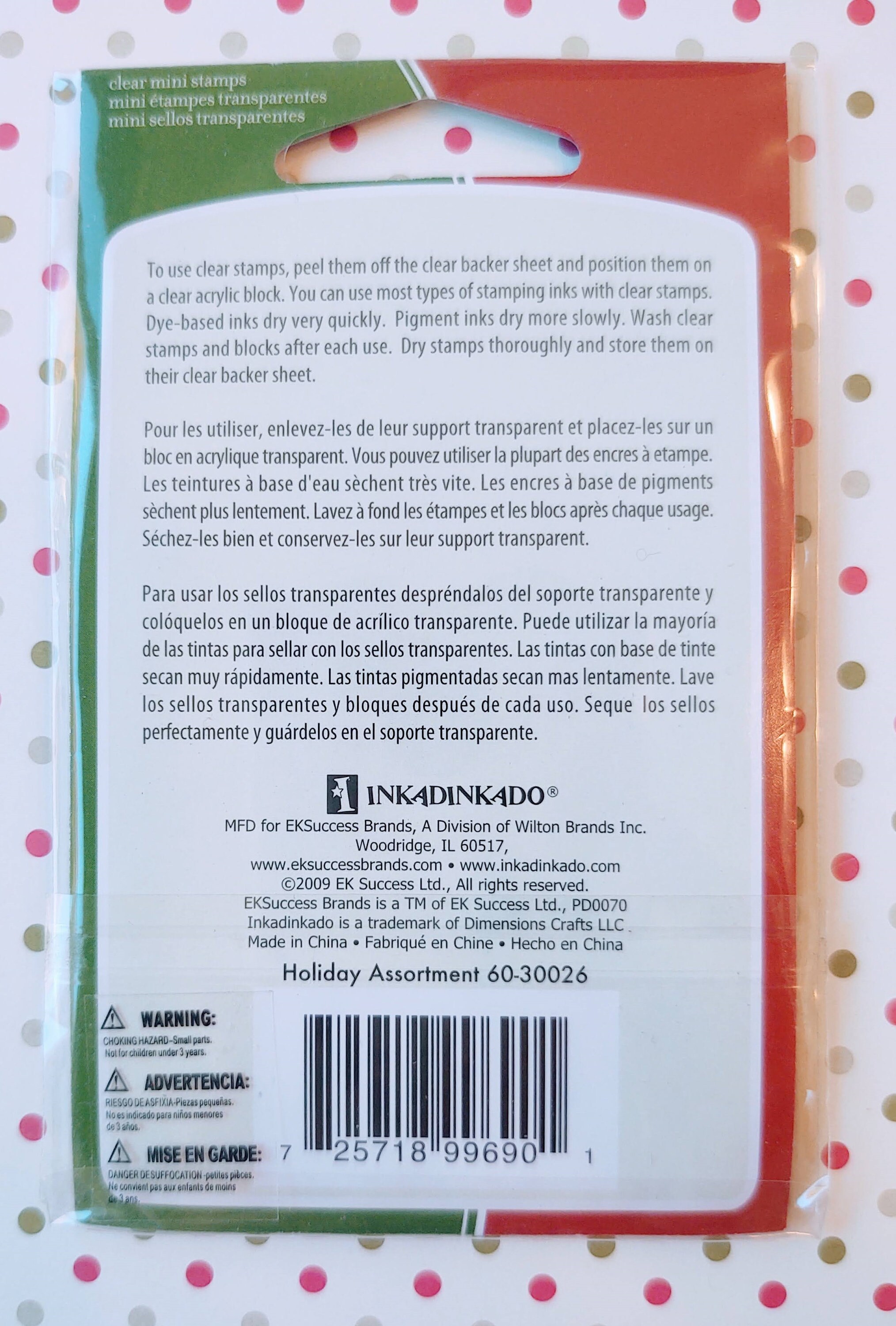 Clear Acrylic Christmas Mini Stamp Sets, Santa Cookies, Assorted ...