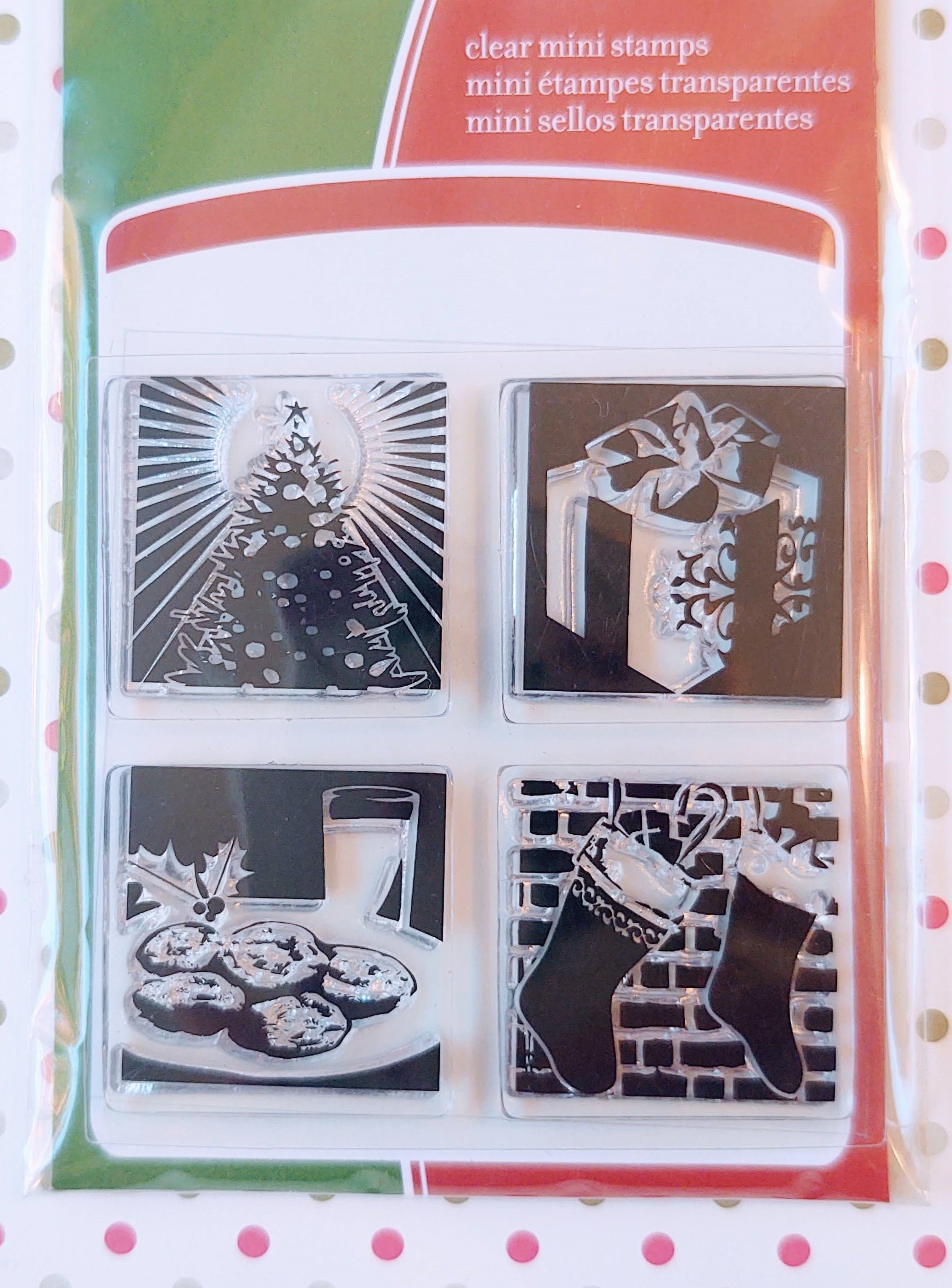 Clear Acrylic Christmas Mini Stamp Sets, Santa Cookies, Assorted ...