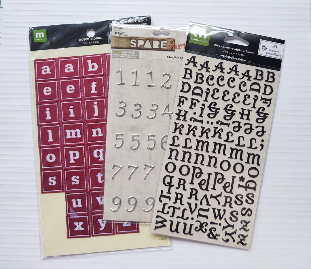 Unique 3D Self-adhesive Alphabet Letter Set, Red Woven Patch Alphas ...