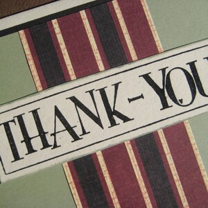 Three Handmade Masculine Thank You Cards, Embossed Blank Note, Special ...