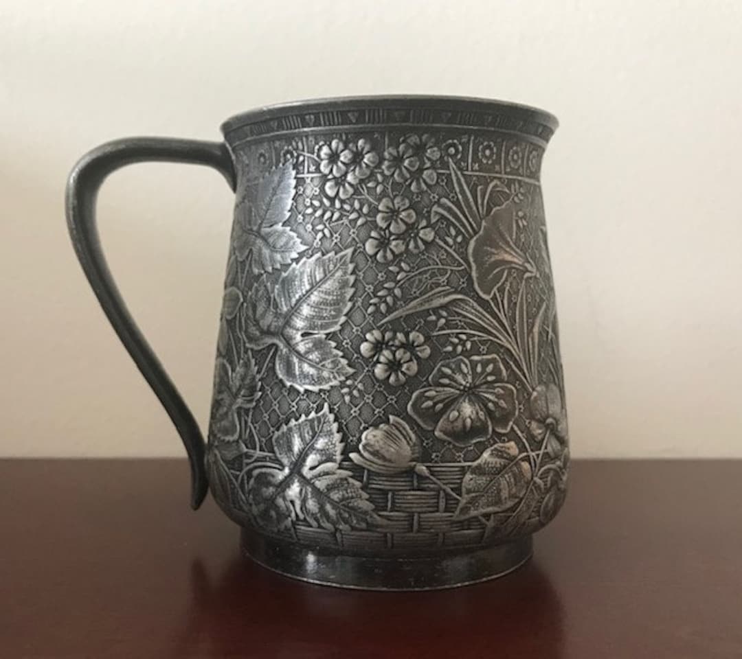 Rare Hard White Metal Cup With Handle Middleton Plate Company - Etsy