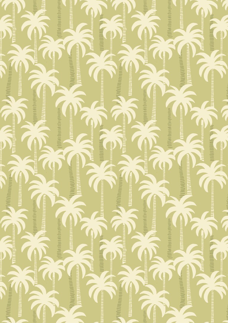Lewis & Irene Patchwork Quilting Fabric Palm Trees A132.2 Sand | Etsy