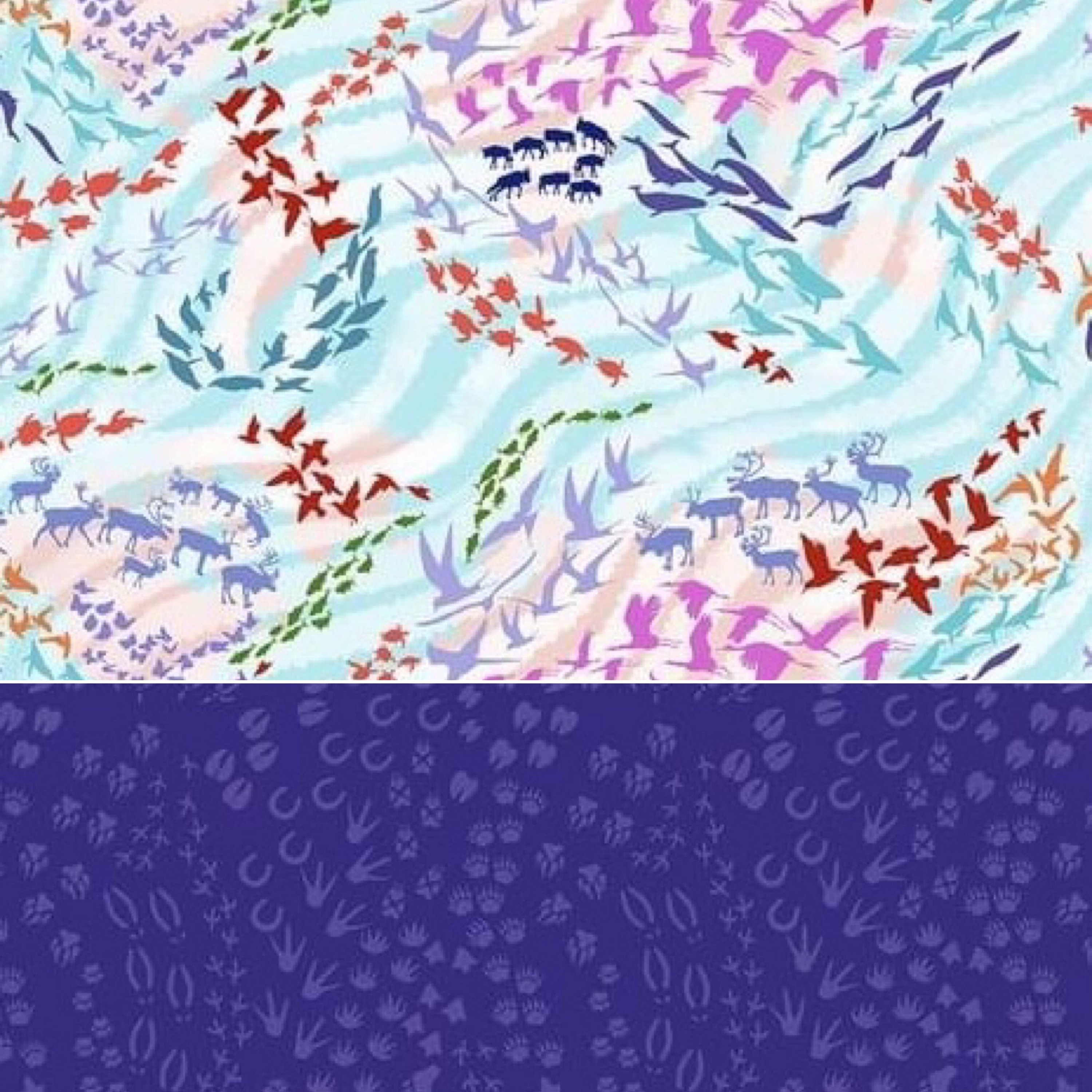 Animal Tracks Purple Migration Collection PWLT022.PURPLE by Lorraine ...