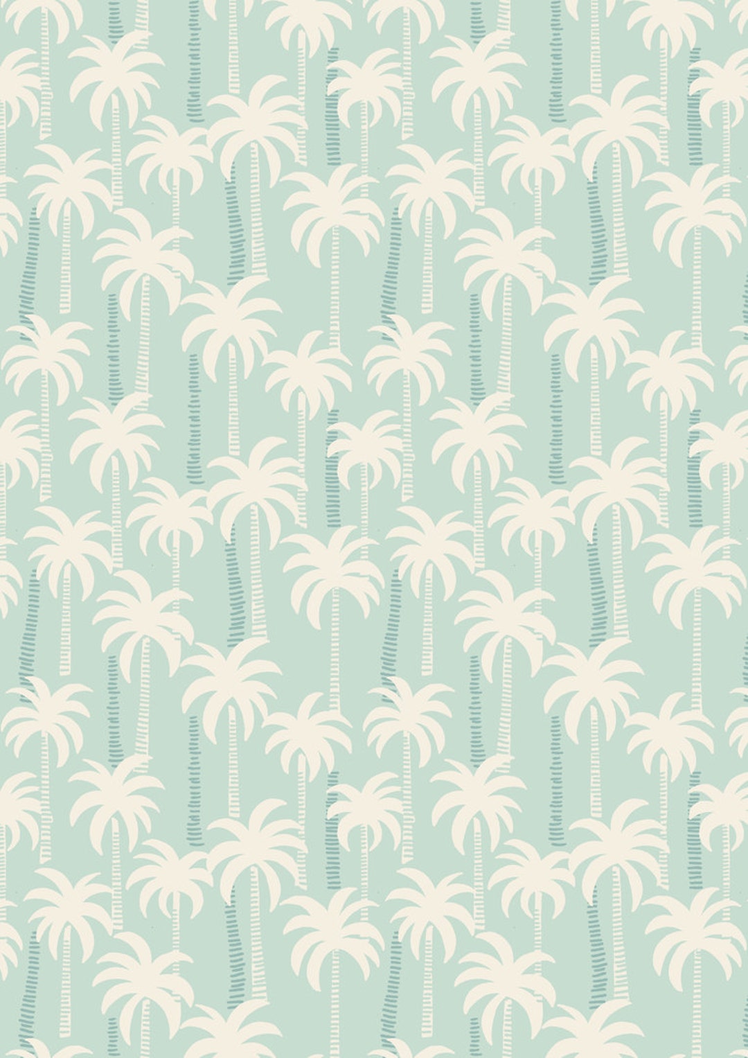 Lewis & Irene Patchwork Quilting Fabric Palm Trees A132.1 Blue - Etsy