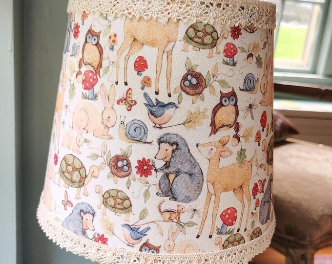 Woodland, Lampshade, Nursery Lamp Shade, Kids Room, Baby, Forest ...