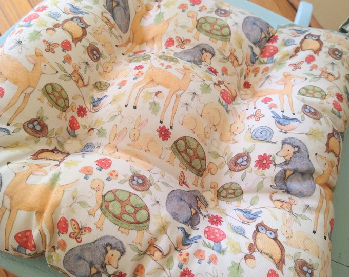 Woodland Seat Cushion, Kids, Chair Pad, Tufted, 12, 14, 16 or 18 Inch ...