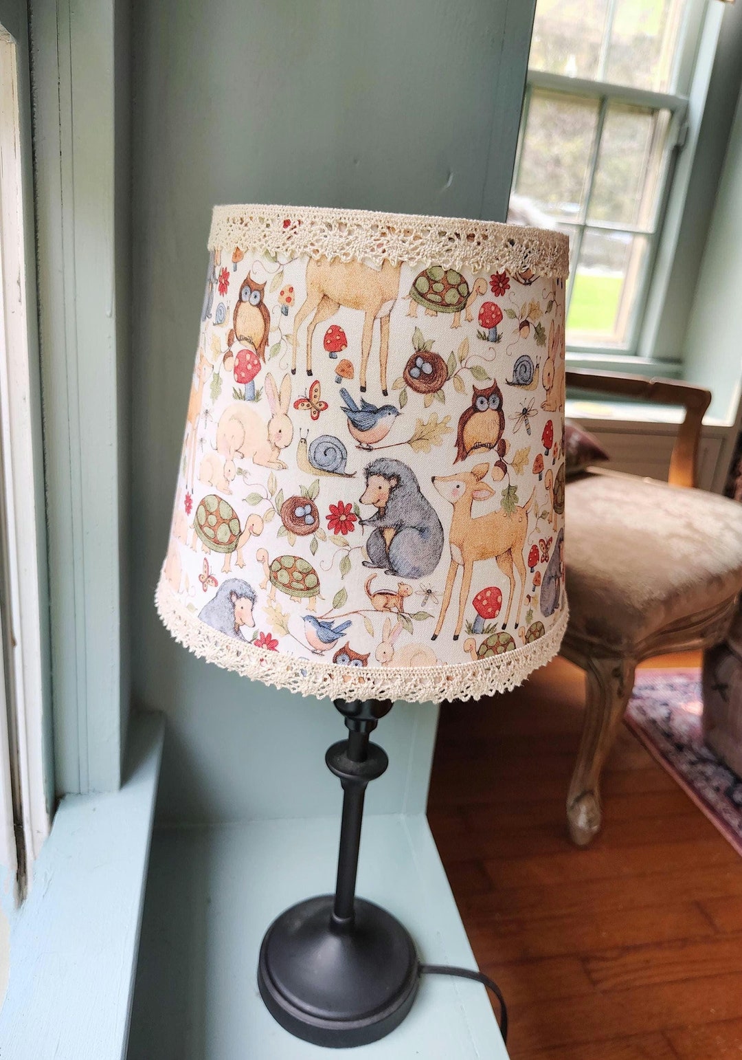 Woodland, Lampshade, Nursery Lamp Shade, Kids Room, Baby, Forest ...