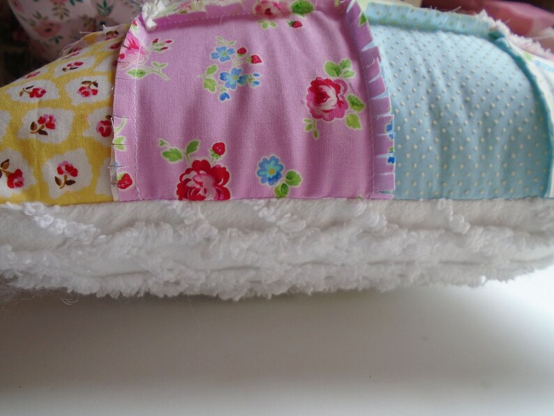 Girls Patchwork Pillow Rag Style Girly Colorful Pillows for - Etsy