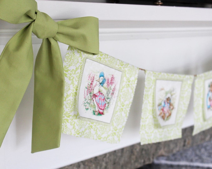 Peter Rabbit Banner Easter Bunting Spring Decor Beatrix - Etsy