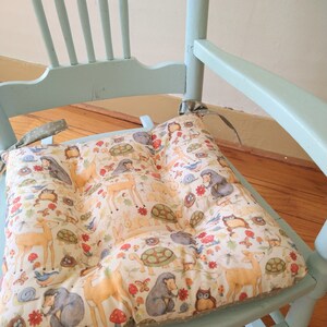 Woodland Seat Cushion, Kids, Chair Pad, Tufted, 12, 14, 16 or 18 Inch ...