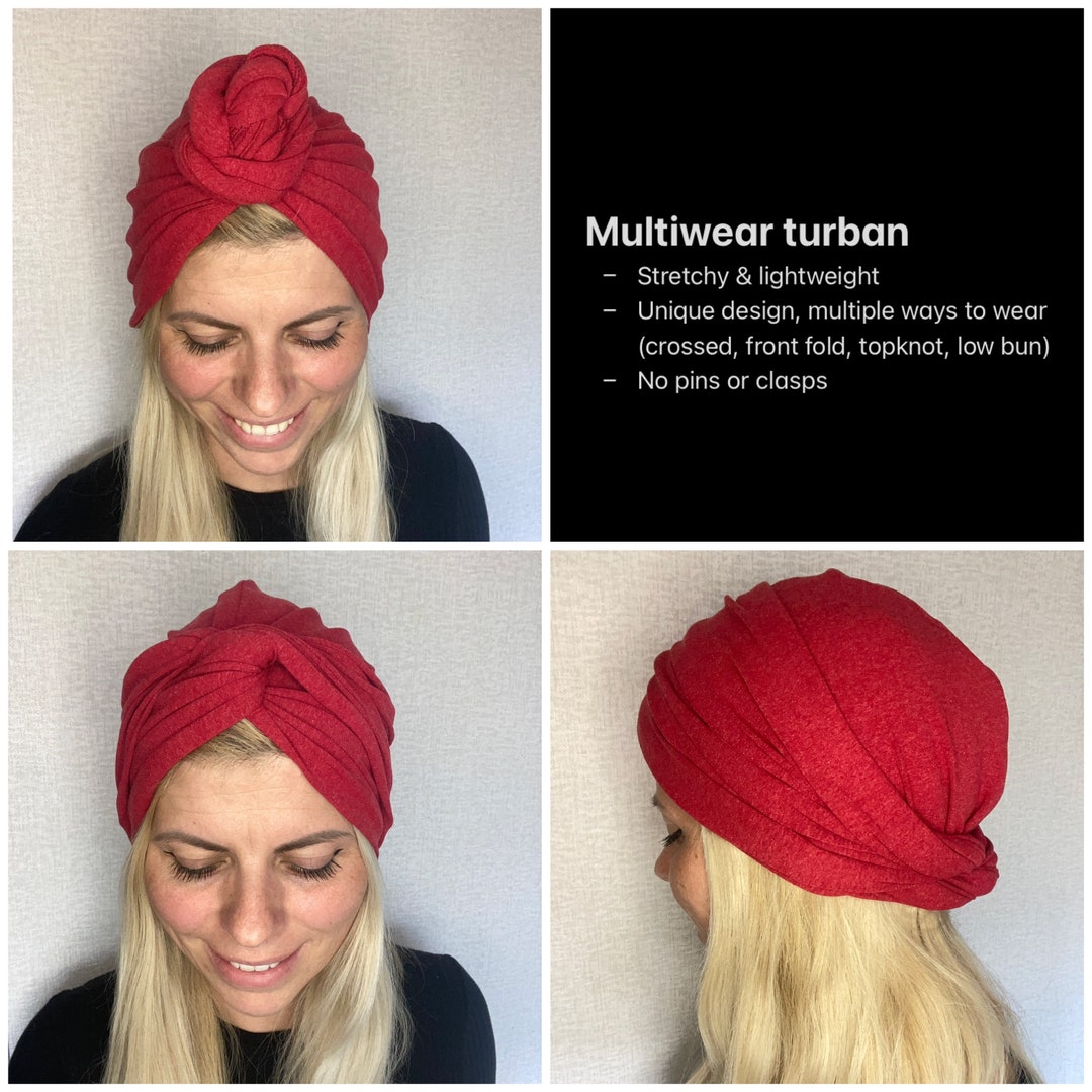 Turban for Women Twisted Multiwear Multiway Wrap Turban Topknot by ...