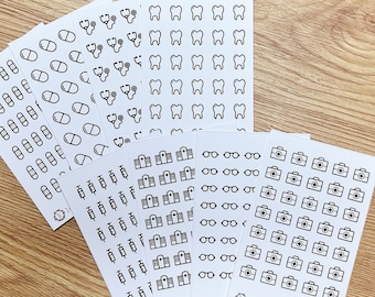 Medical Icons Planner Stickers Doctor Planner Stickers Dentist Stickers ...