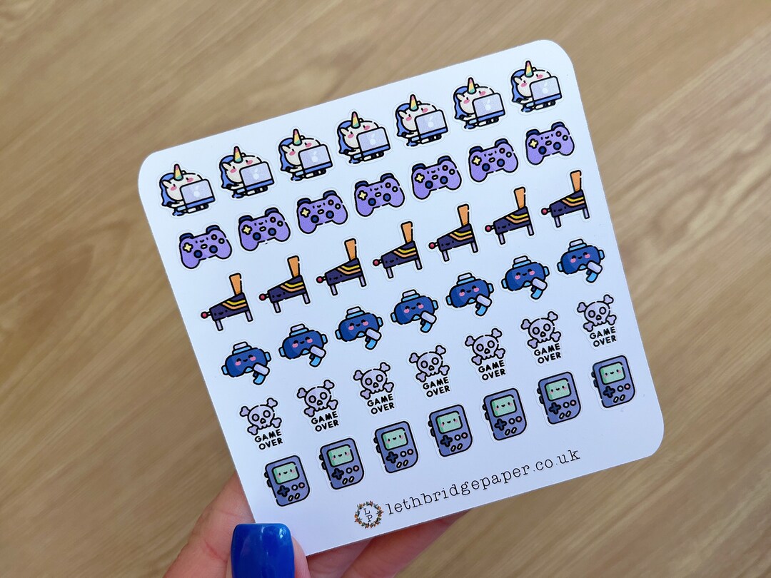 Kawaii Gaming Planner Stickers Hobonichi Stickers Cute Stickers Video ...