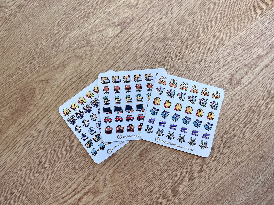 Kawaii Work Planner Stickers; Hobonichi Stickers; Cute Stickers ...