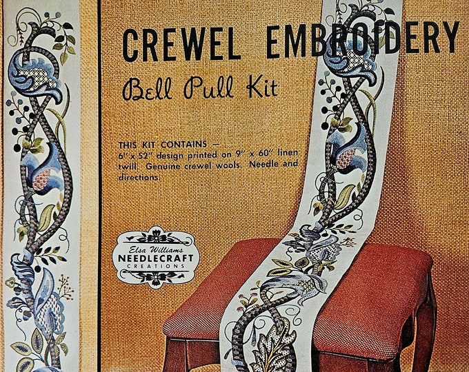 Elsa Williams Crewel Embroidery Bell Pull Kit Needlecraft KC 125 Linen ...