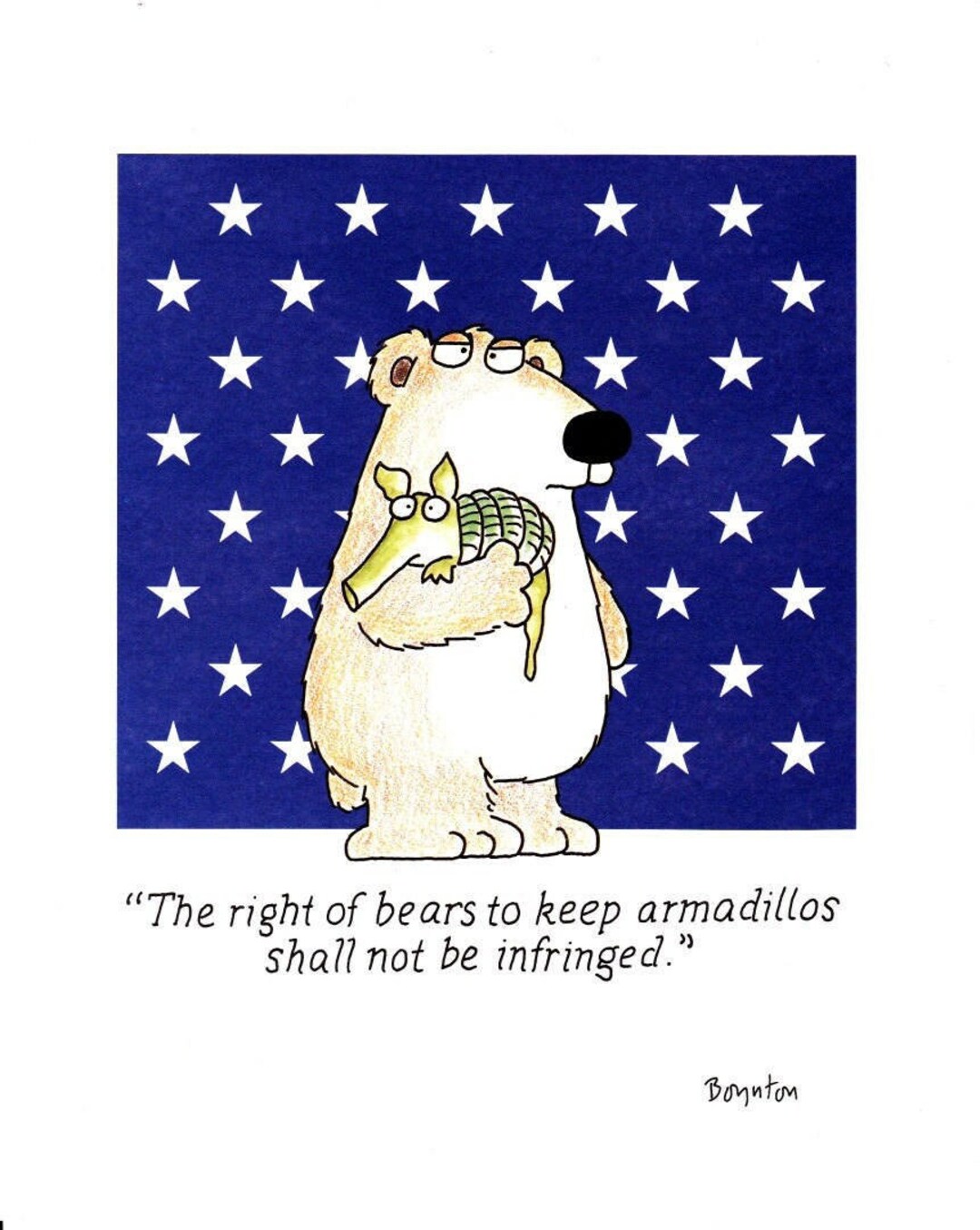 The Right of Bears to Keep Armadillos Shall Not Be Infringed SANDRA BOYNTON Original 1990 ...