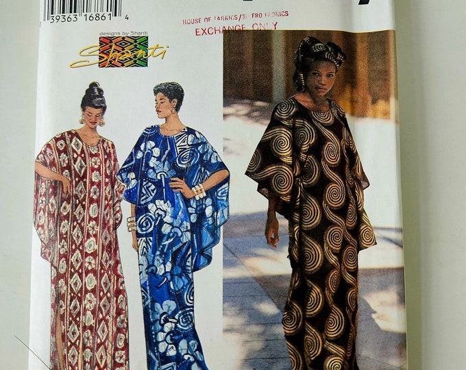 Simplicity 9659 0639 SHANTI Designer Pullover Caftan Pattern Kimono ...