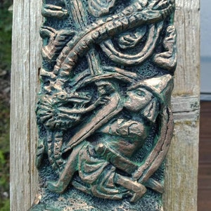 Sigurd and the Dragon, Bas Relief Viking Art Walhalla, Viking Gods ...