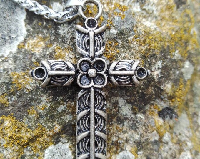 Solid, Gold, 14k, Yellow, Cross, Ragnar, Ragnars Cross, Pendant, Amulet ...