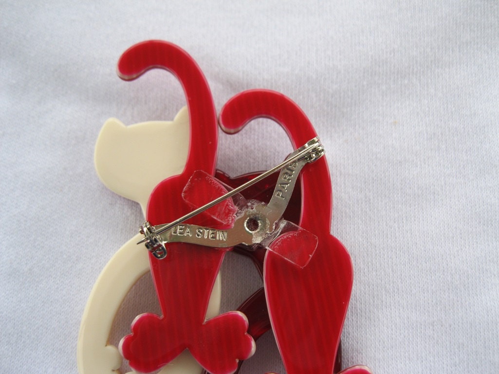 Double Felix Cat Pin by French Designer Lea Stein - Etsy