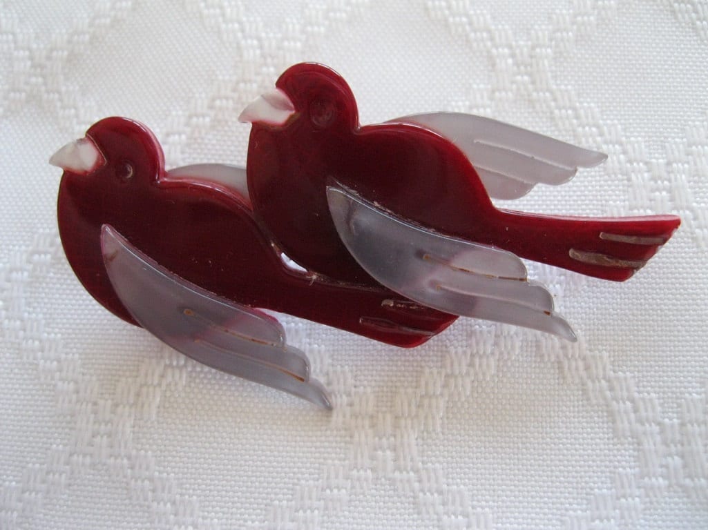 Double Sparrow Pin by French Designer Lea Stein - Etsy