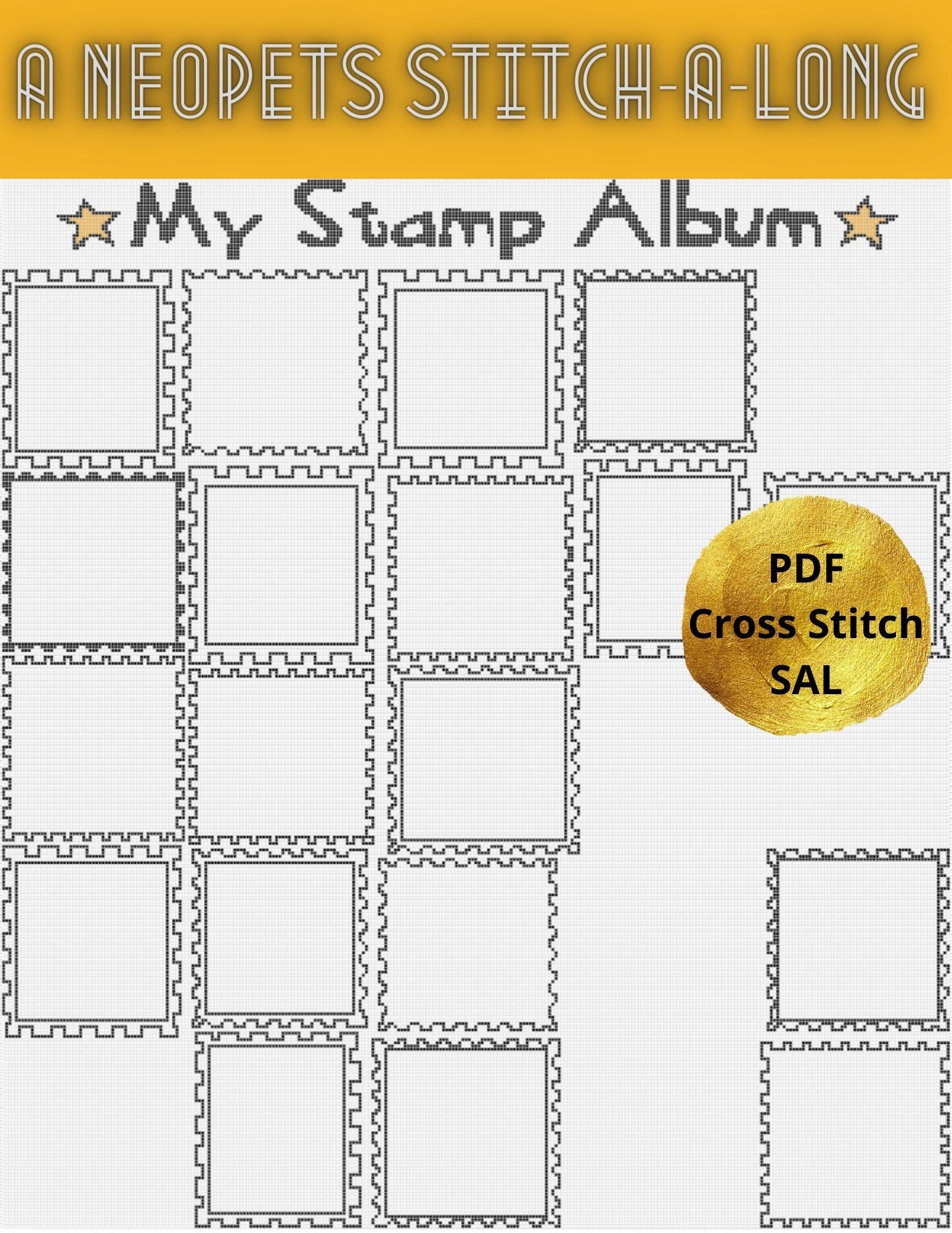 Neopets Stamp Album Cross Stitch Pattern - 25 Stamps - Etsy