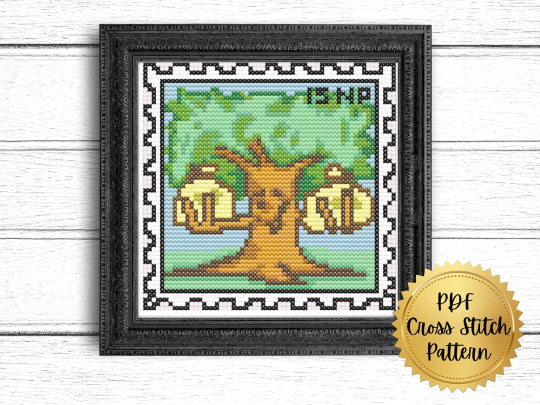 Money Tree Stamp Cross Stitch Pattern - Etsy