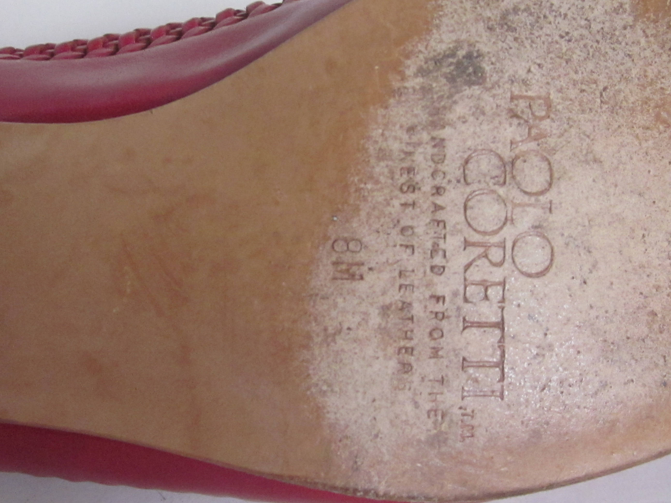 Vintage Paolo Coretti Italian Leather Loafers: Red Woven Fringe Pumps ...