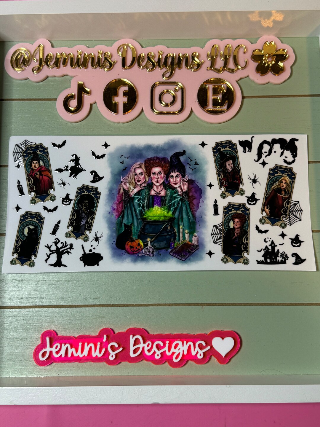 Ready to Press| Sanderson Sisters/taro Cards/ Spiders /cauldron / Hocus ...