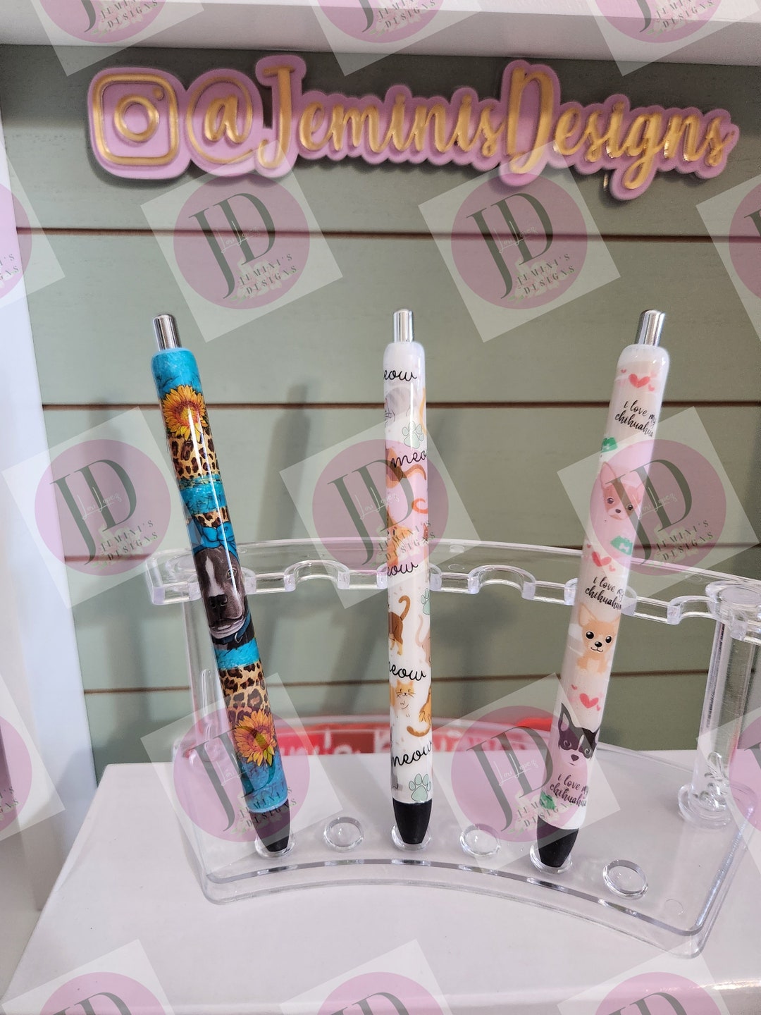 Cats & Dogs Pen Wrap Pens. Pitbull Turquoise Wrap With Lots of Vibrant ...