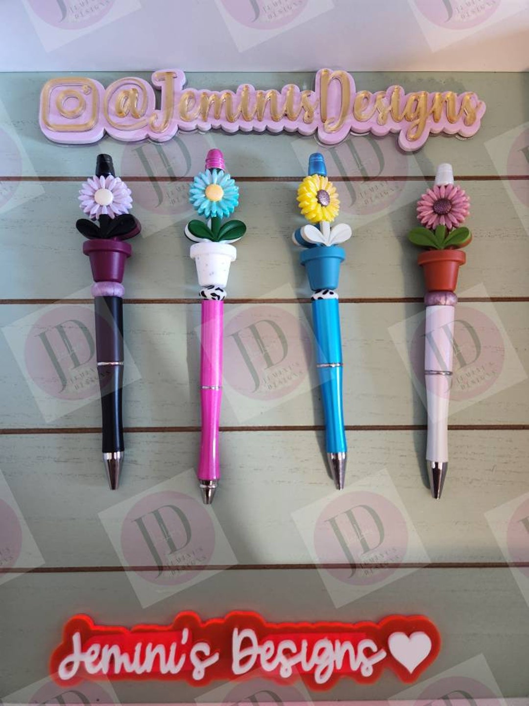 Silicone Sunflower Pot Daisy/flower Bead Pen/custom Bead Pen/daisy ...
