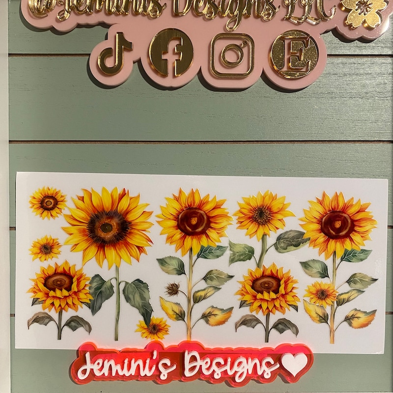 Sunflower Rub on Transfer - Etsy
