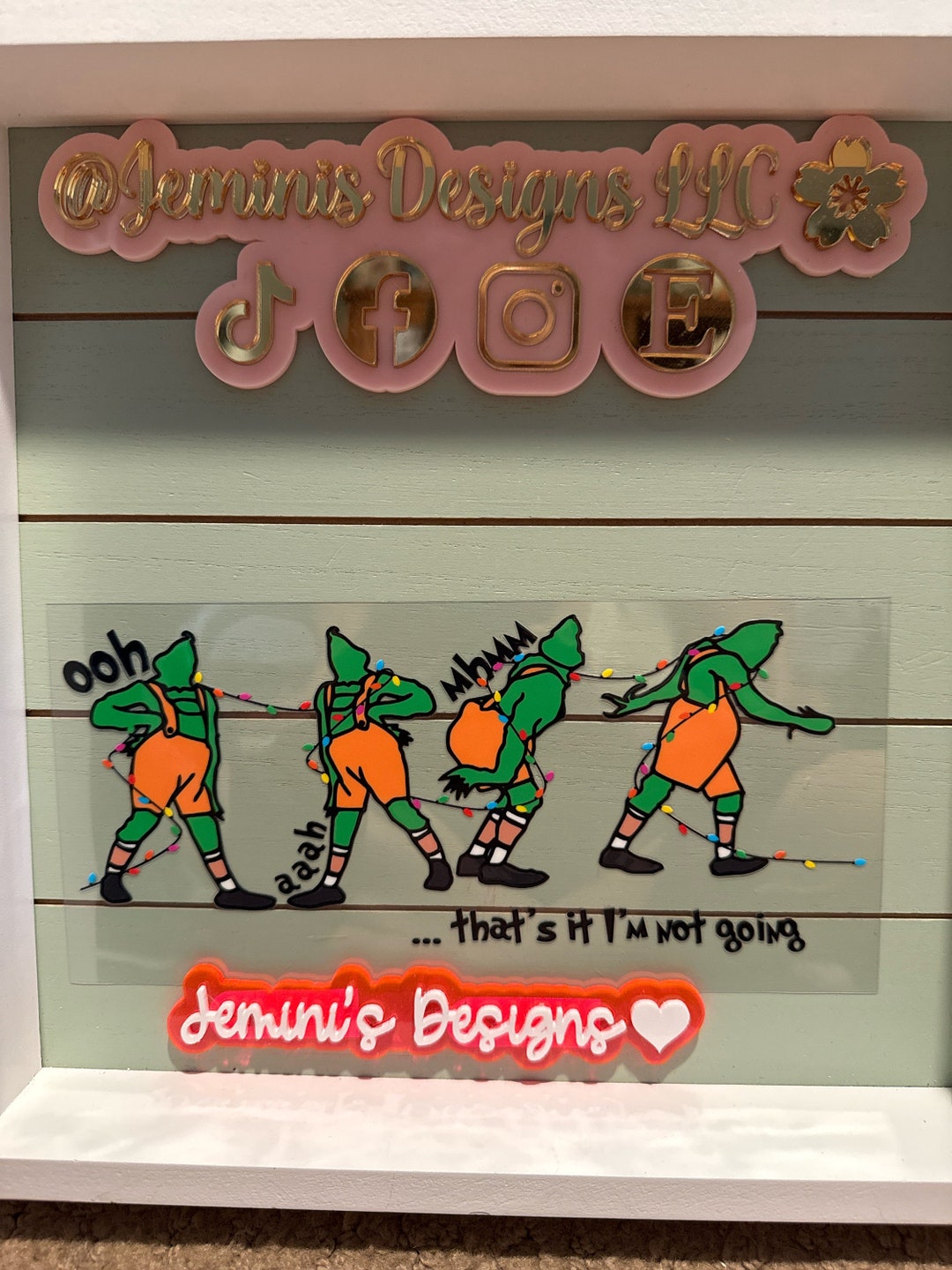 UV DTF Ready to Press| Mean One| Mean Guy Christmas Ooh Aah Lights ...