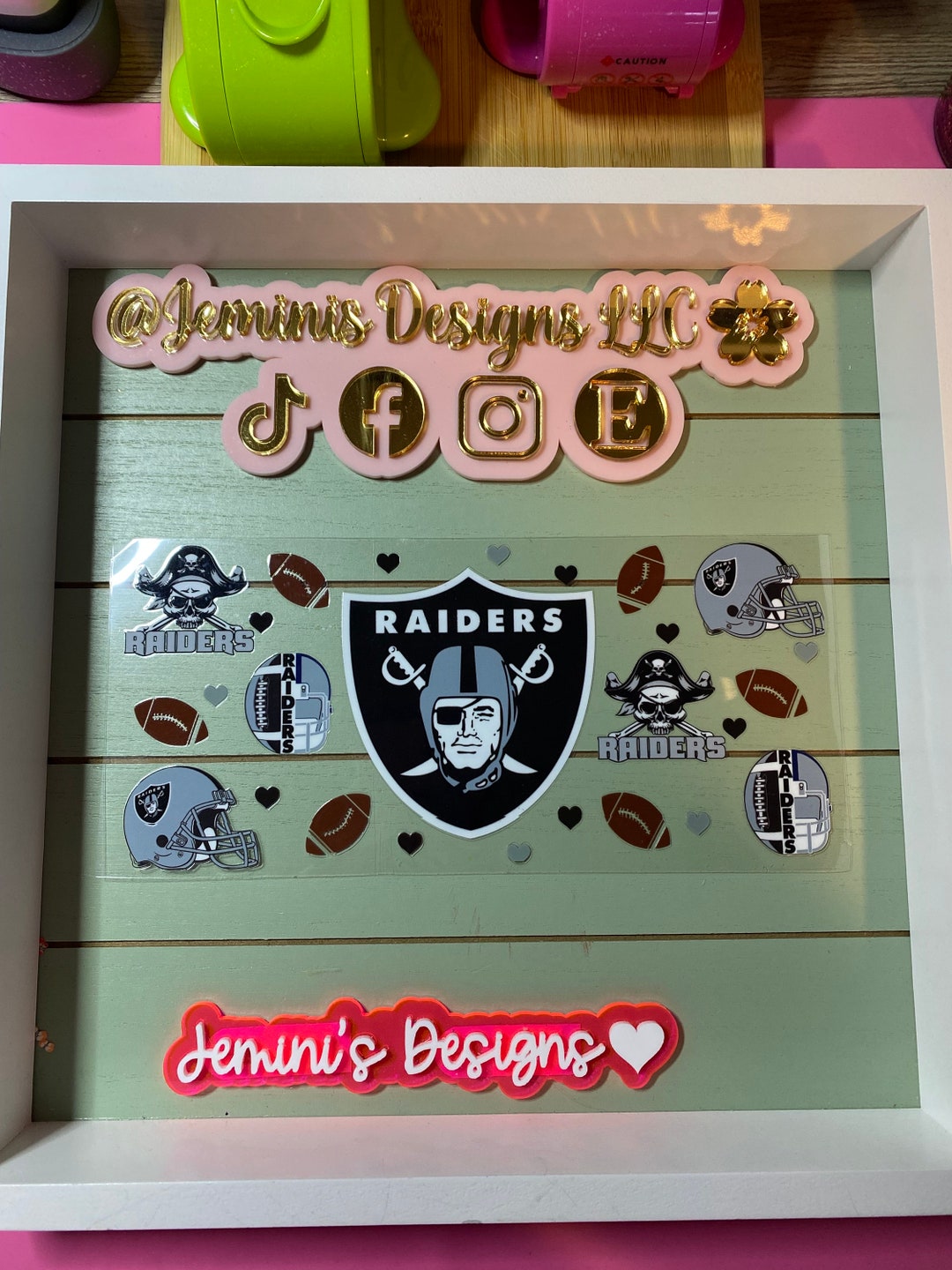 Football Black & Silver Uvdtf Cup Wrap/ Ready to Press/ No Heat Needef ...