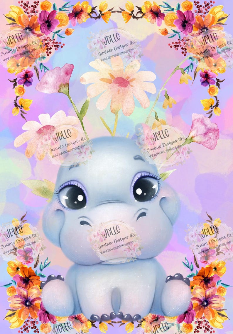 Panda, Hippo, Bee Composition Notebook PNG Digital File 5 Editable ...